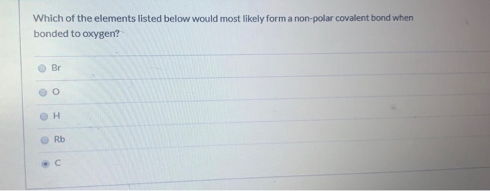 Solved Which of the elements listed below would most likely | Chegg.com