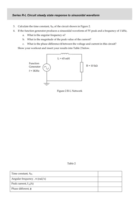 Solved Series R-C Circuit steady state response to | Chegg.com