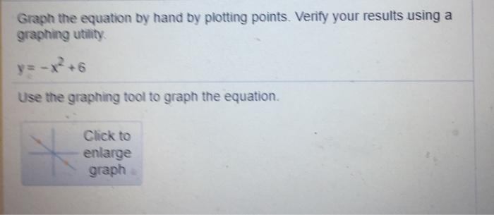 Solved Graph the equation by hand by plotting points. Verify | Chegg.com