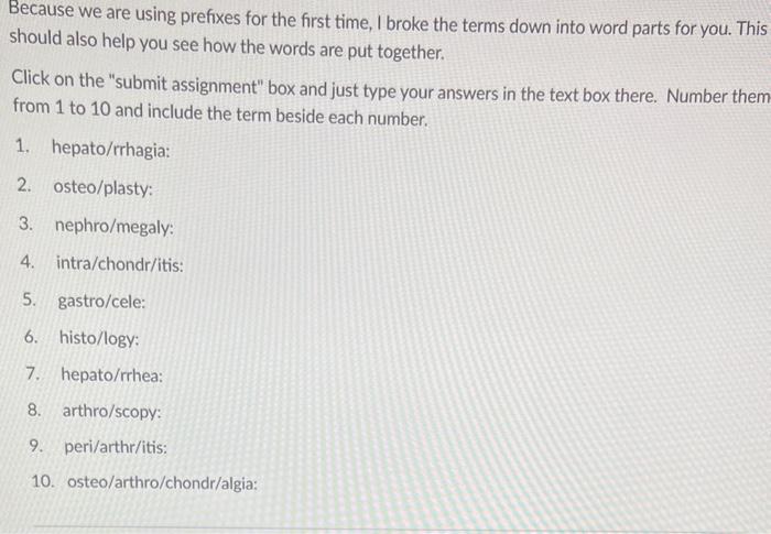 Solved Because we are using prefixes for the first time, I | Chegg.com