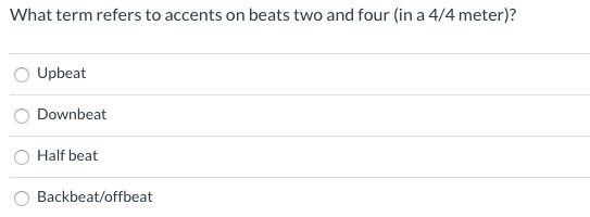 Solved Which of the following is an example of duple meter? | Chegg.com