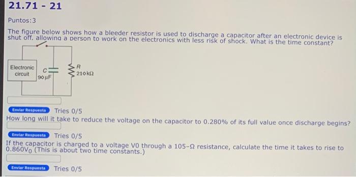 Solved The figure below shows how a bleeder resistor is used | Chegg.com