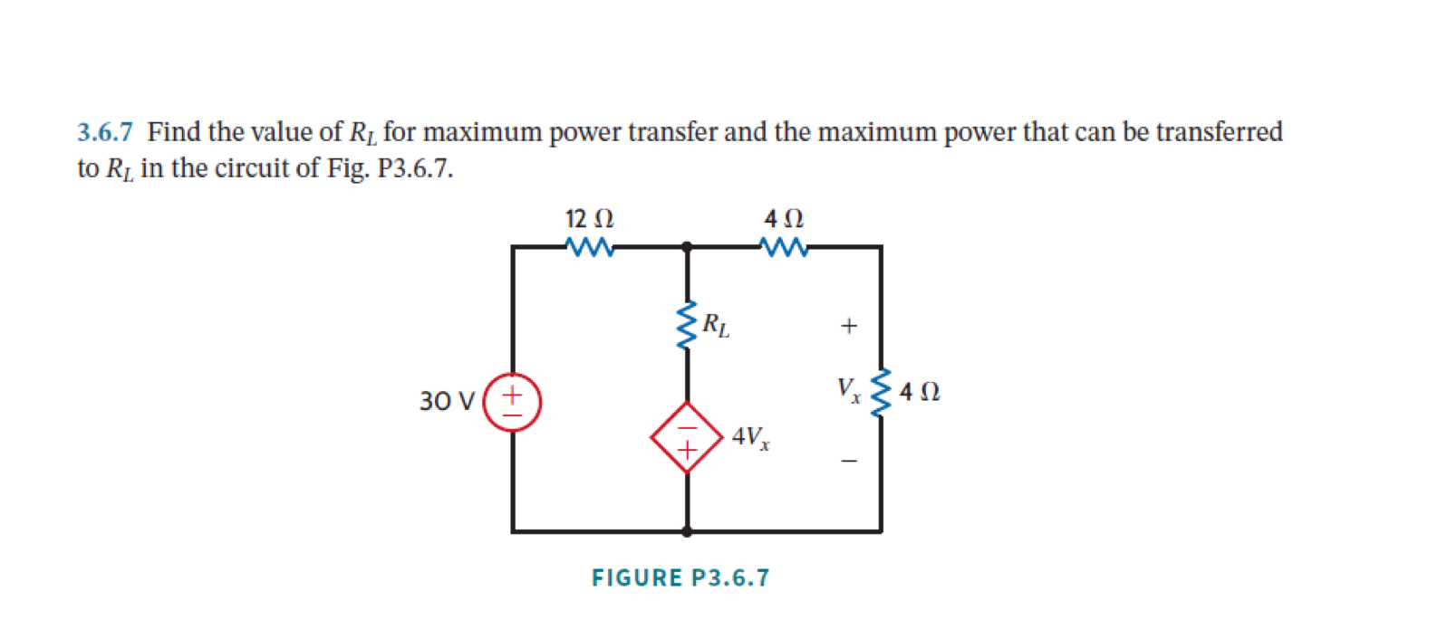 Solved How to solve 3.6.7 ﻿Find the value of RL ﻿for maximum | Chegg.com