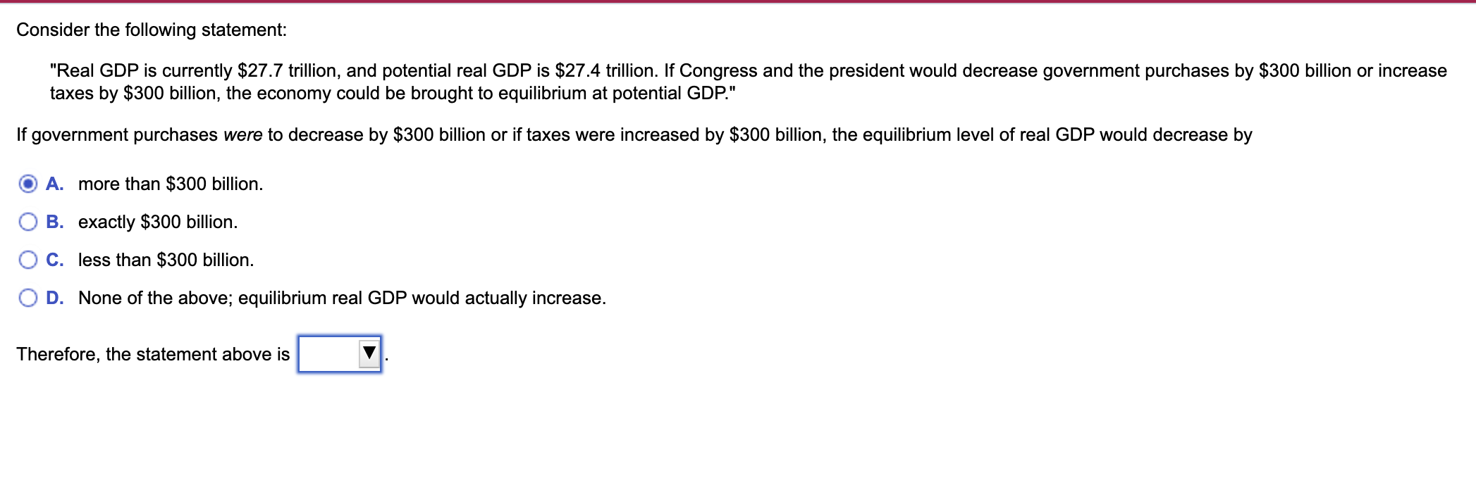 Solved Consider the following statement:"Real GDP is | Chegg.com