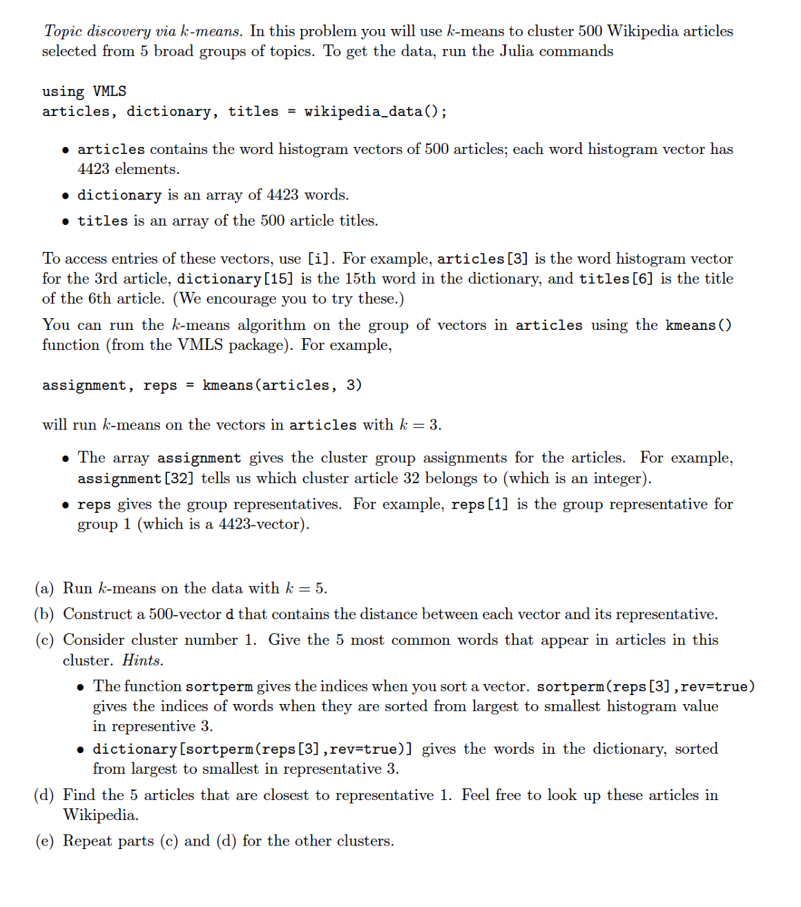 Solved Norm and Distance, PLease solve using Julia software | Chegg.com