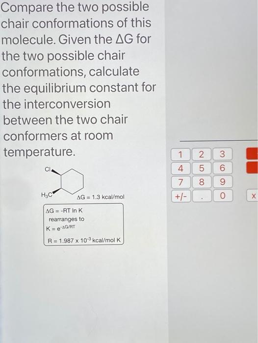 Solved Compare the two possible chair conformations of this | Chegg.com