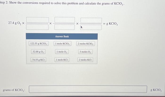Solved How many grams of KClO3 are needed to form 27.4 g of | Chegg.com