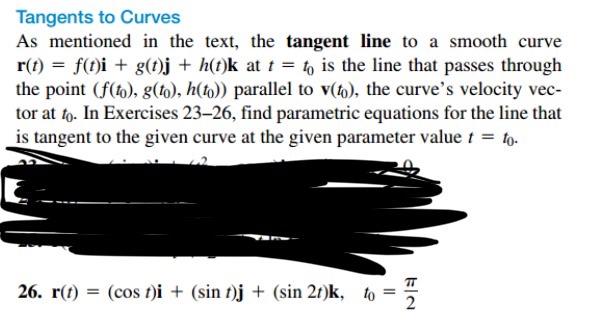 Solved Tangents to Curves As mentioned in the text, the | Chegg.com