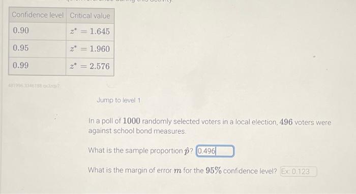 Solved In a poll of 1000 randomly selected voters in a local | Chegg.com