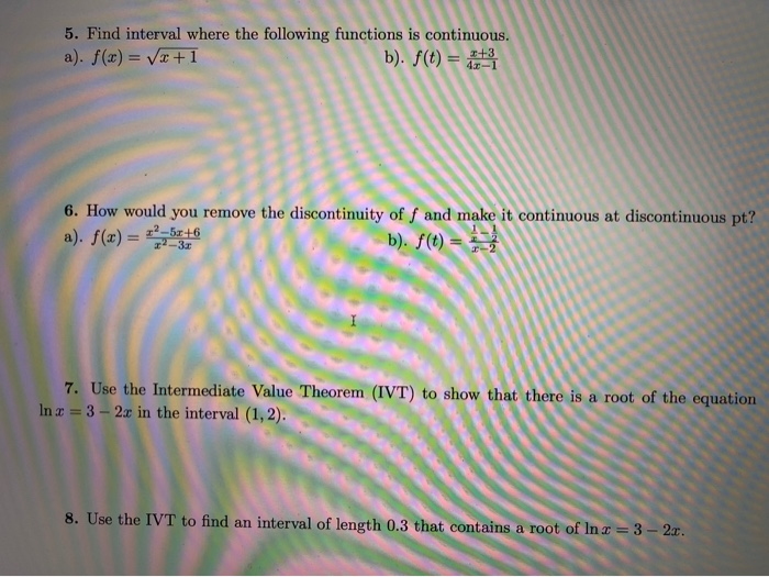 Solved 5. Find interval where the following functions is | Chegg.com