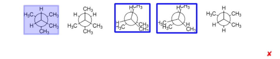 Solved Which of the following Newman projections represent | Chegg.com