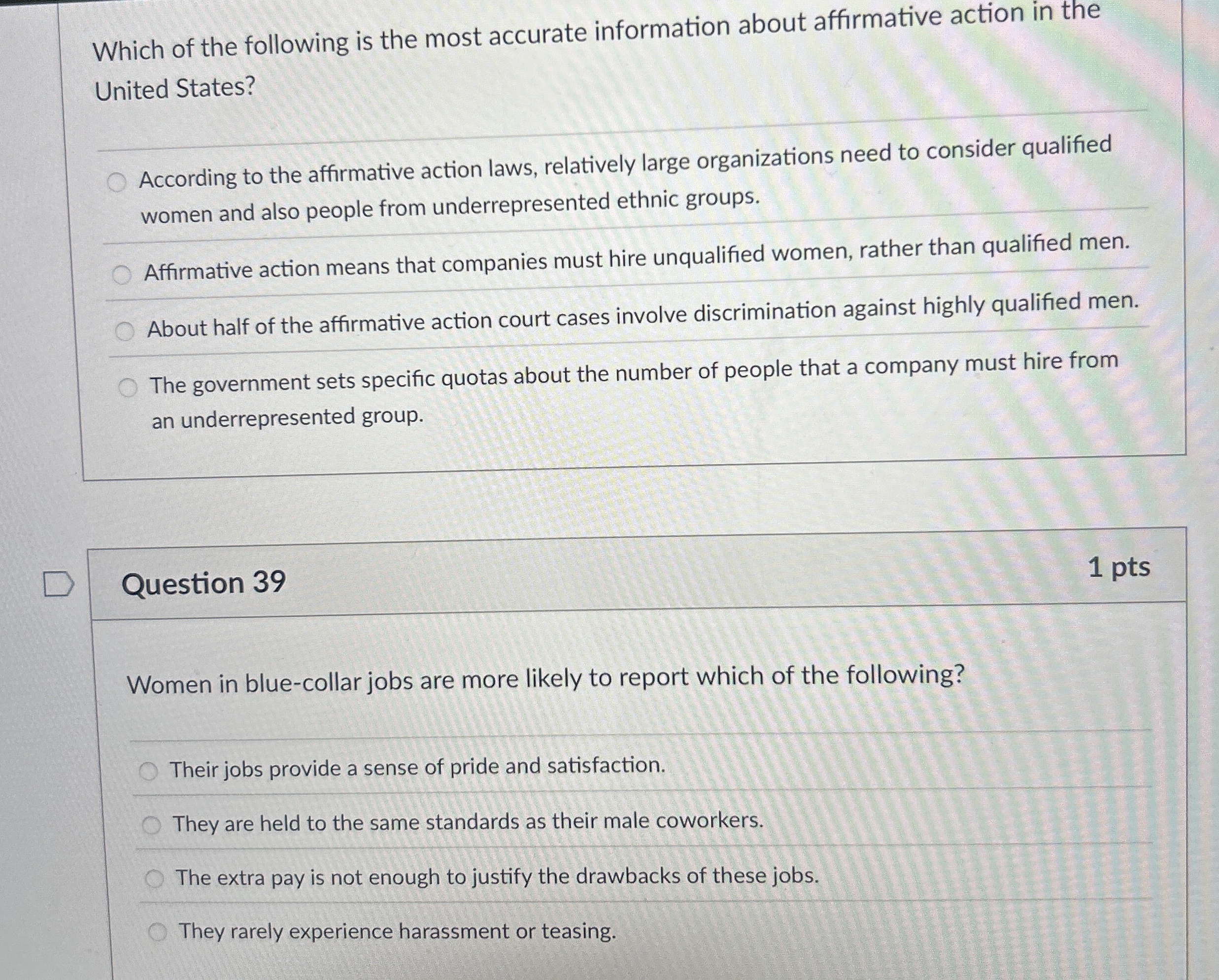 Solved Which of the following is the most accurate | Chegg.com