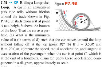 Riding a loop-the- Loop. A car in an amusement park | Chegg.com