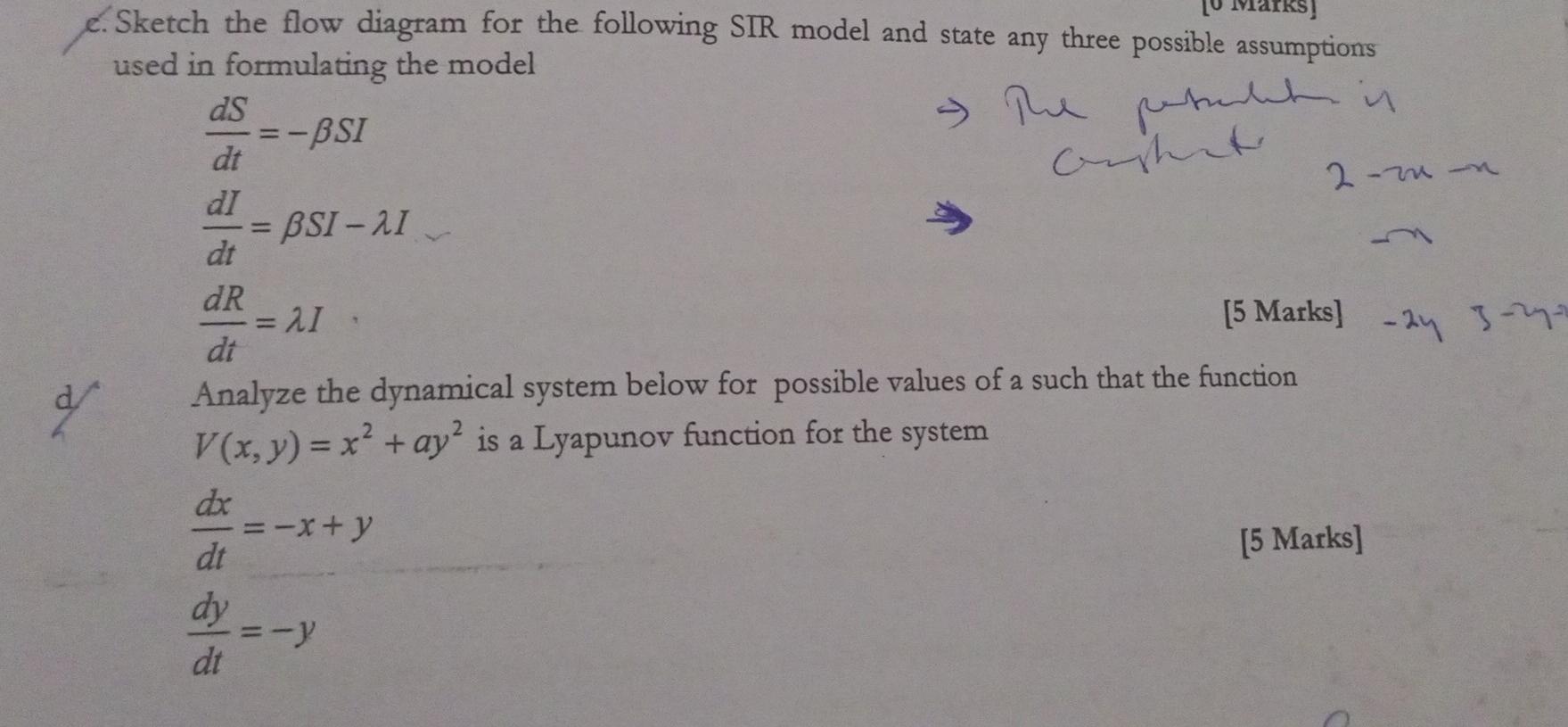 Solved Sketch the flow diagram for the following SIR model | Chegg.com