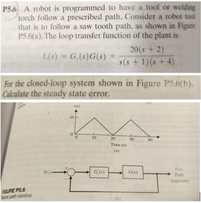 Solved P5.6 A robot is programmed to have a tool or welding | Chegg.com