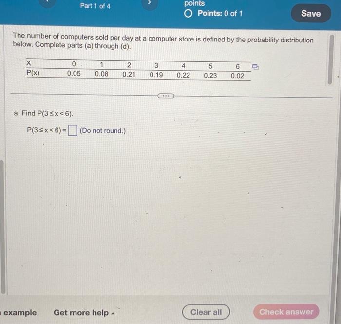 Solved The number of computers sold per day at a computer | Chegg.com