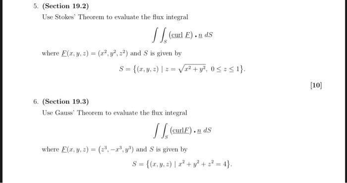 Solved 5 Section 19 2 Use Stokes Theorem To Evaluate The