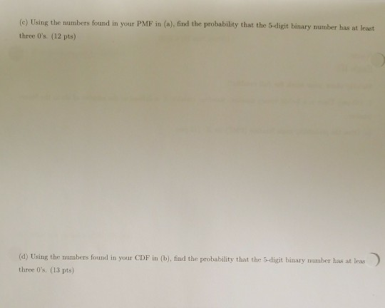 Solved 1. (50 pts) There is a 5-digit binary number. Random | Chegg.com
