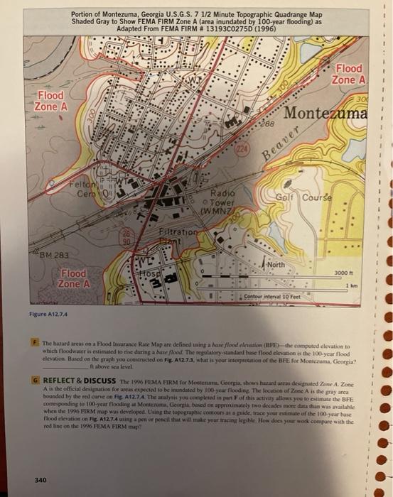 Solved Portion of Montezuma, Georgia U.S.G.S. 7 1/2 Minute | Chegg.com