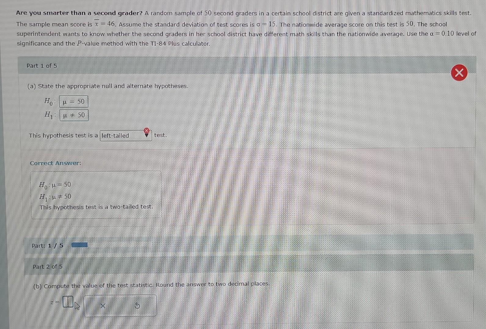 Solved Are You Smarter Than A Second Grader A Random Sample Chegg