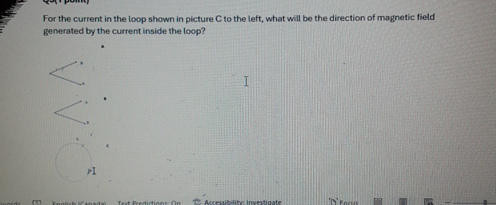 Solved For the current in the loop shown in picture C ﻿to | Chegg.com