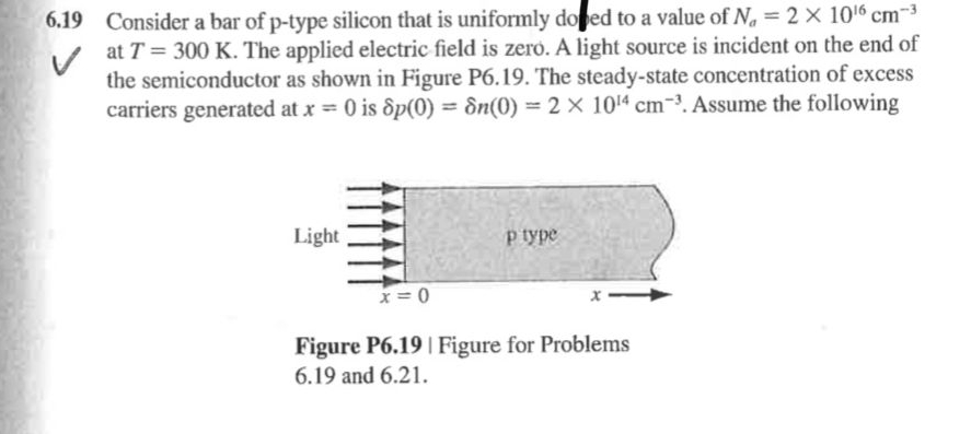 Solved "6.24 ﻿Consider the semiconductor described in | Chegg.com