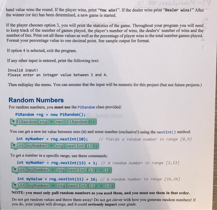 Solved Overview In this project students will simulate a | Chegg.com