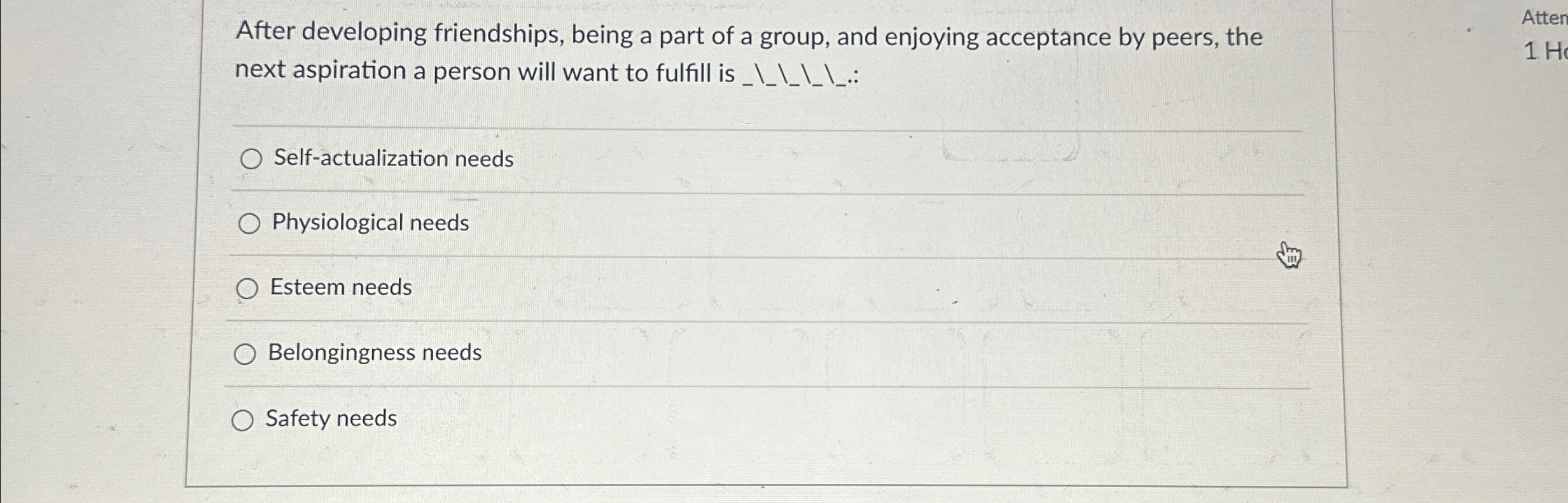 Solved After developing friendships, being a part of a | Chegg.com