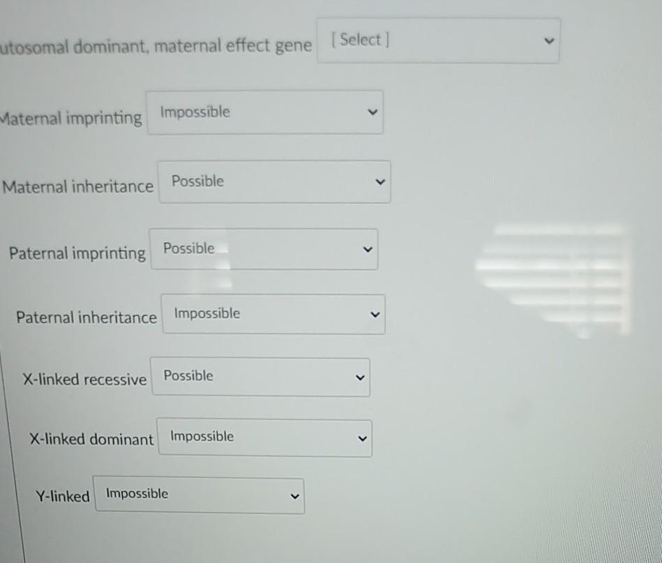 Solved For Each Of The Listed Modes Of Single Gene