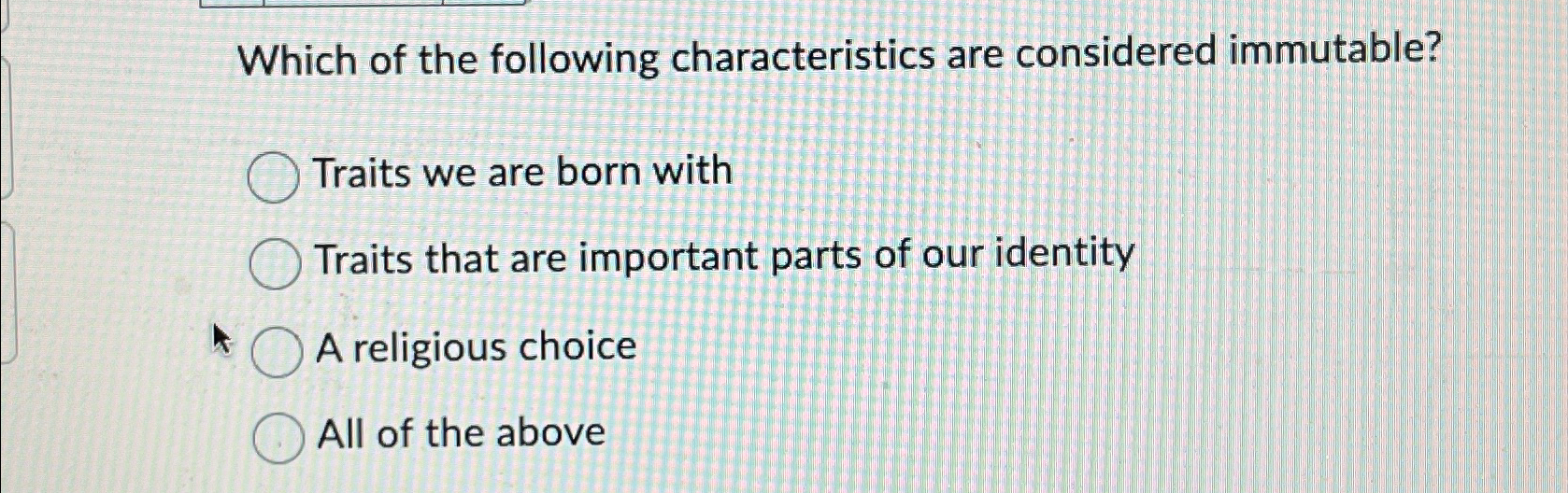 Solved Which of the following characteristics are considered | Chegg.com