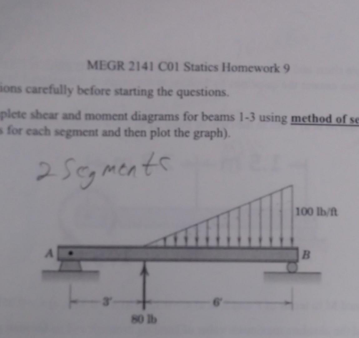 Solved MEGR 2141 C01 Statics Homework 9 ions carefully | Chegg.com