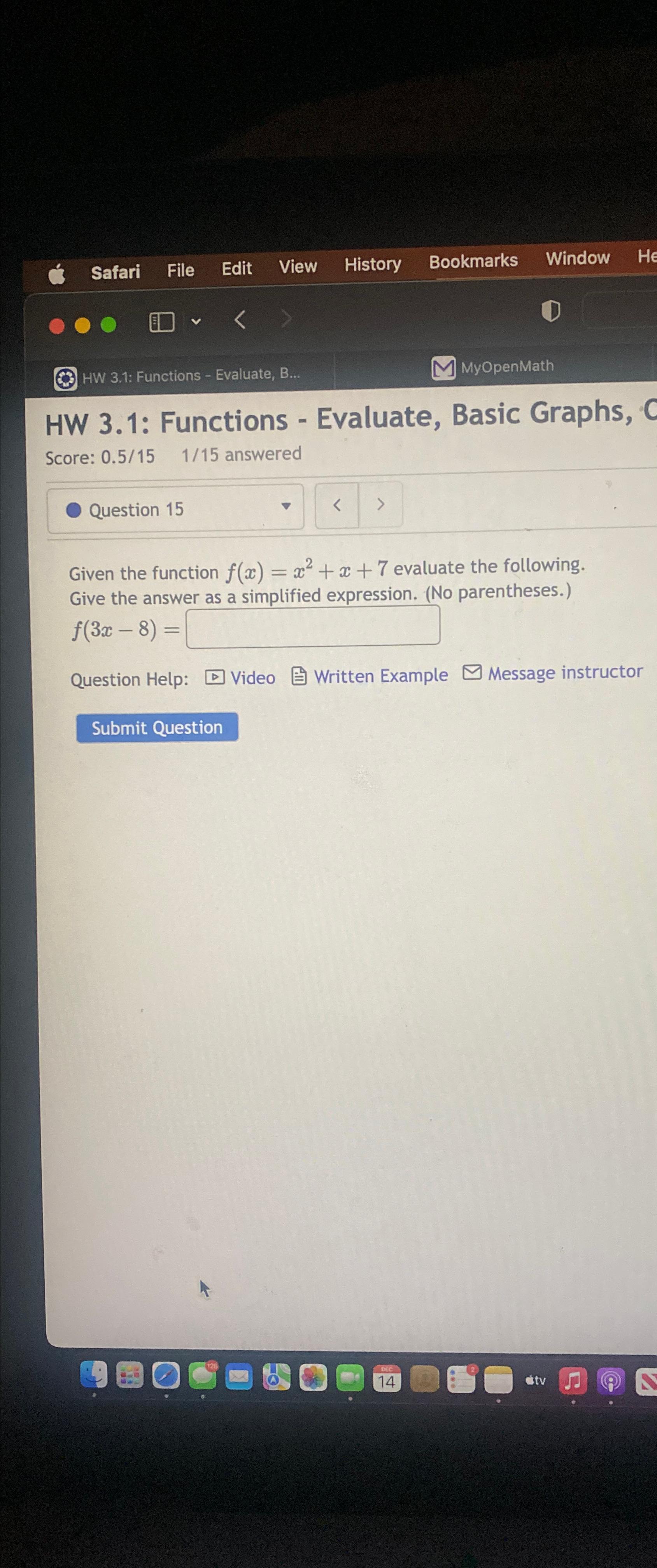Solved HW 3.1: Functions - ﻿Evaluate, Basic Graphs,Score: | Chegg.com
