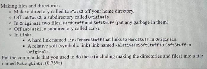 Solved Making files and directories - Make a directory | Chegg.com