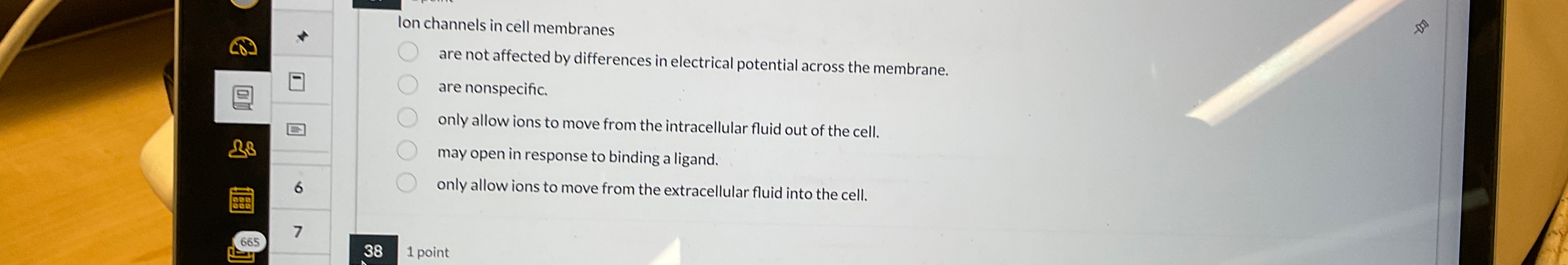 Solved Ion channels in cell membranesare not affected by | Chegg.com