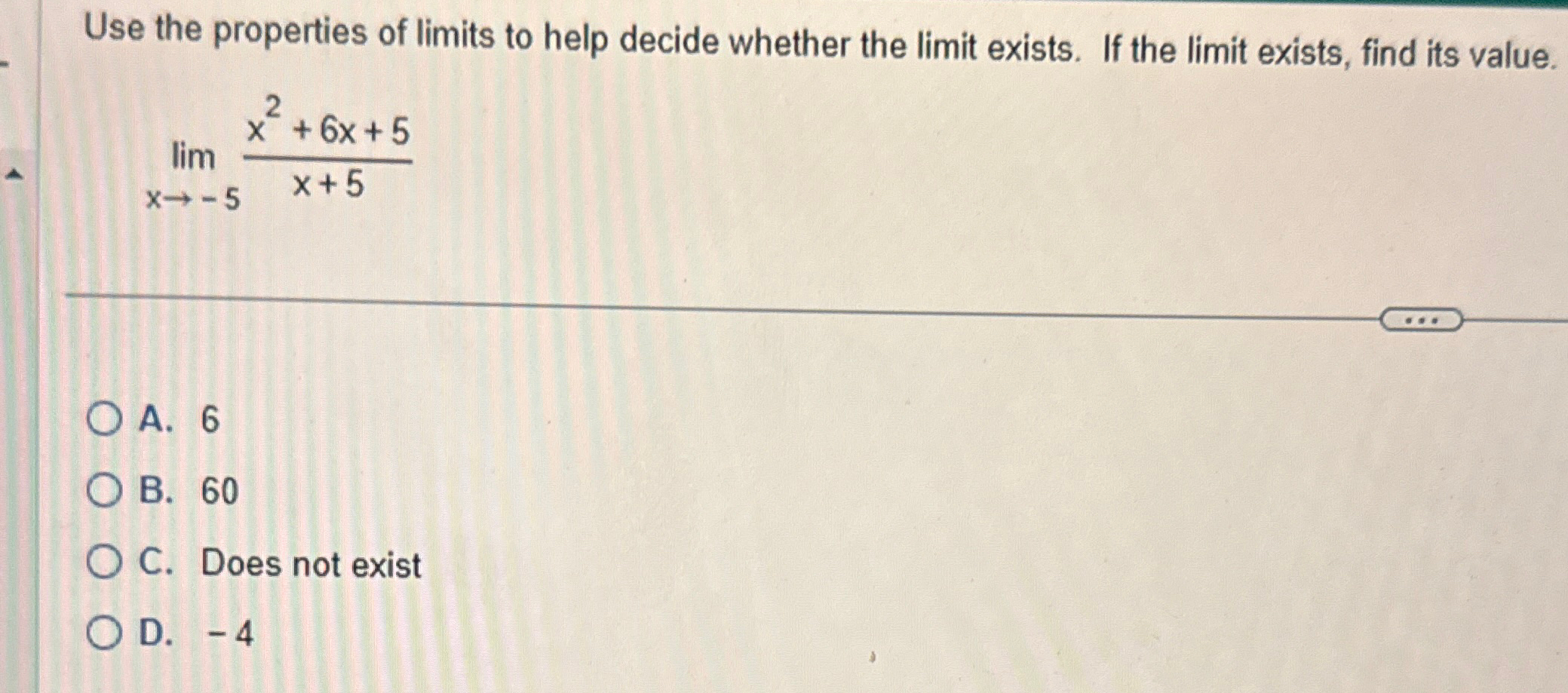Solved Use the properties of limits to help decide whether | Chegg.com