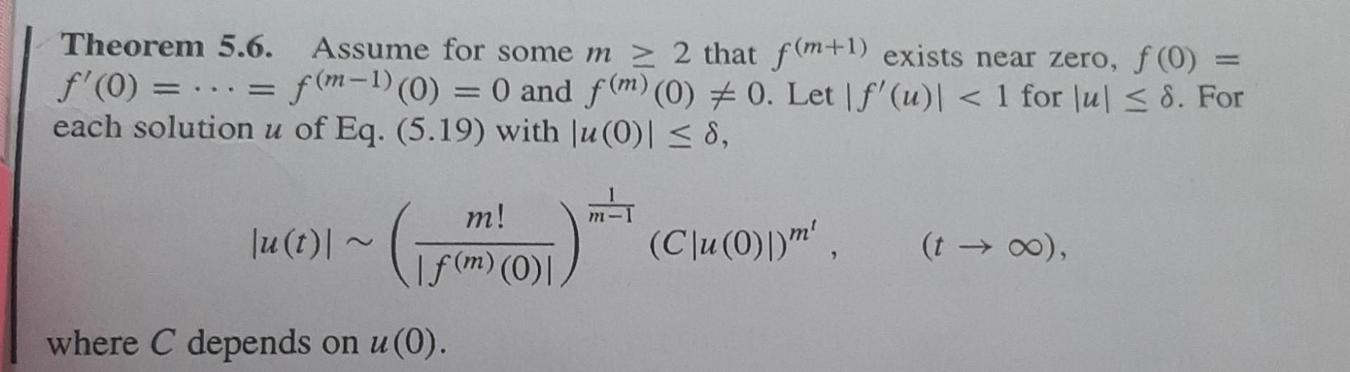 Solved Theorem 5.6. Assume for some m≥2 that f(m+1) exists | Chegg.com