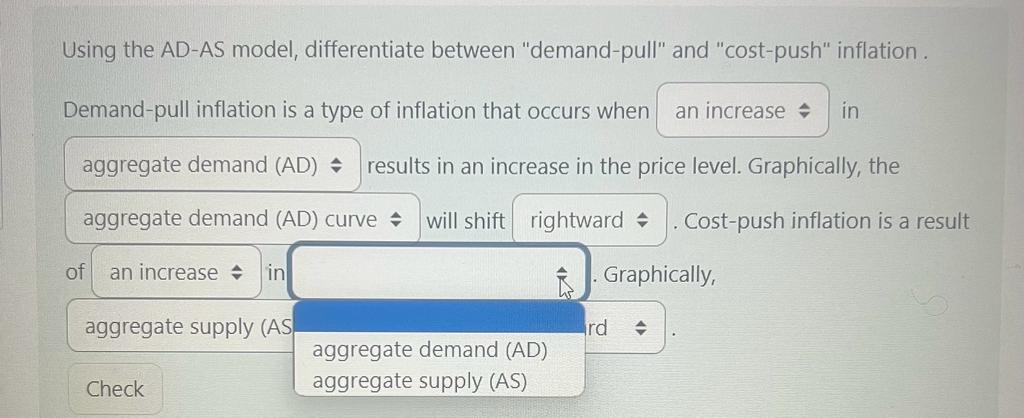 Solved Using the AD-AS model, differentiate between | Chegg.com