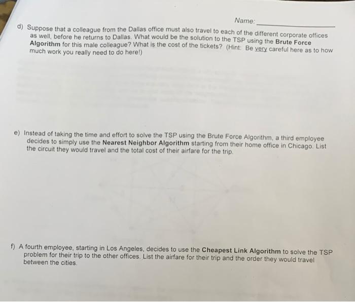 Solved MAT 109 Graph Theory Project Problem 1 A business | Chegg.com