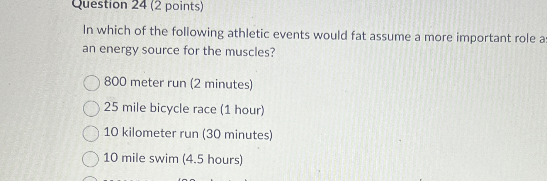 Solved Question 24 (2 ﻿points)In which of the following | Chegg.com