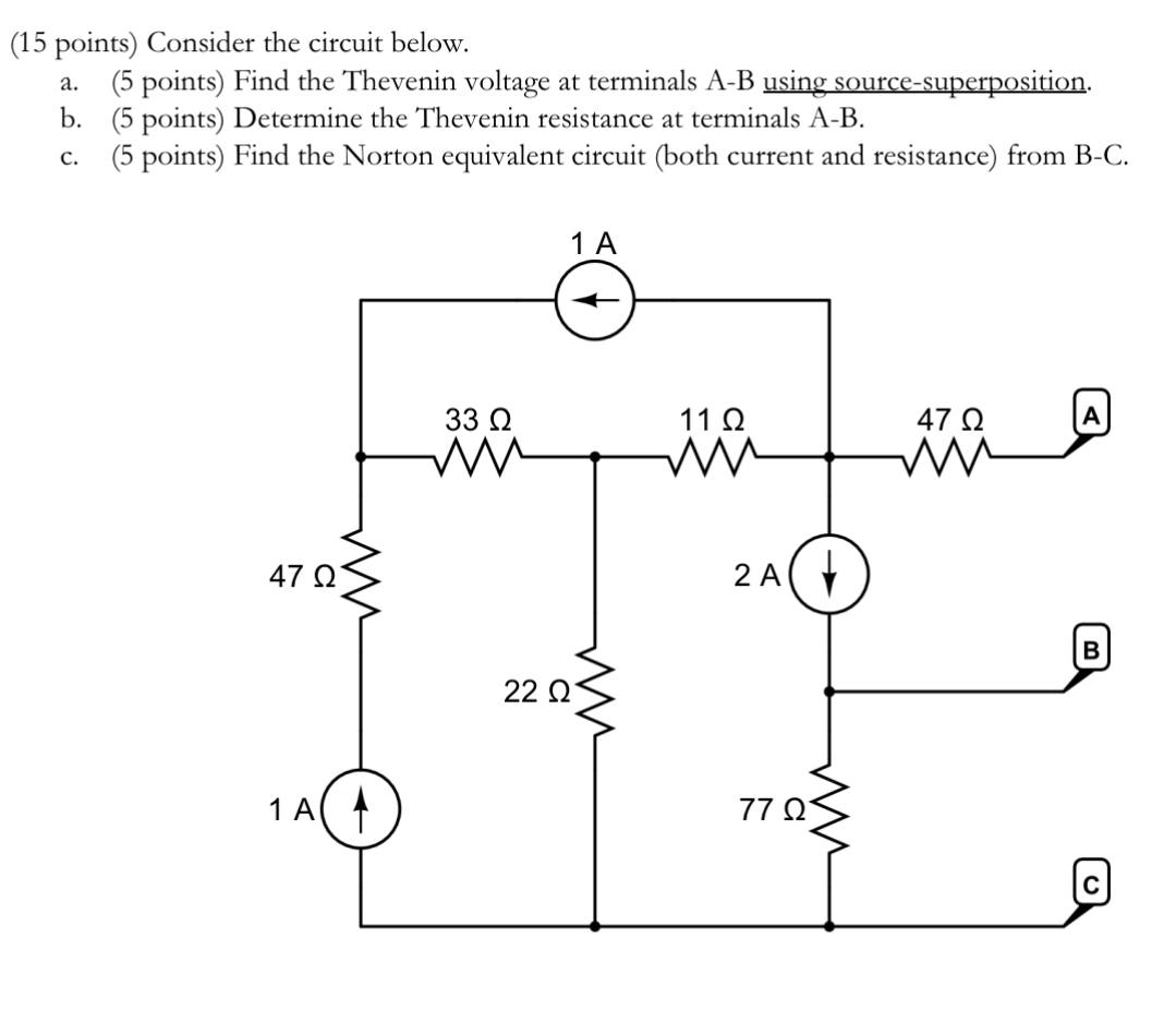 Solved (15 points) Consider the circuit below.a. (5 | Chegg.com Solved (15 points) Consider the circuit below.a. (5 | Chegg.com