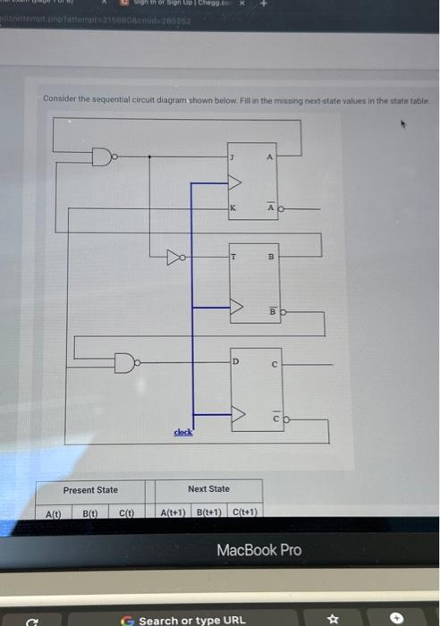 Consider the sequential circuit diagrarr shown below. | Chegg.com