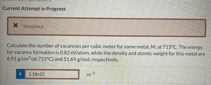 Solved Current Attempt in Progress X Incorrect. Calculate | Chegg.com
