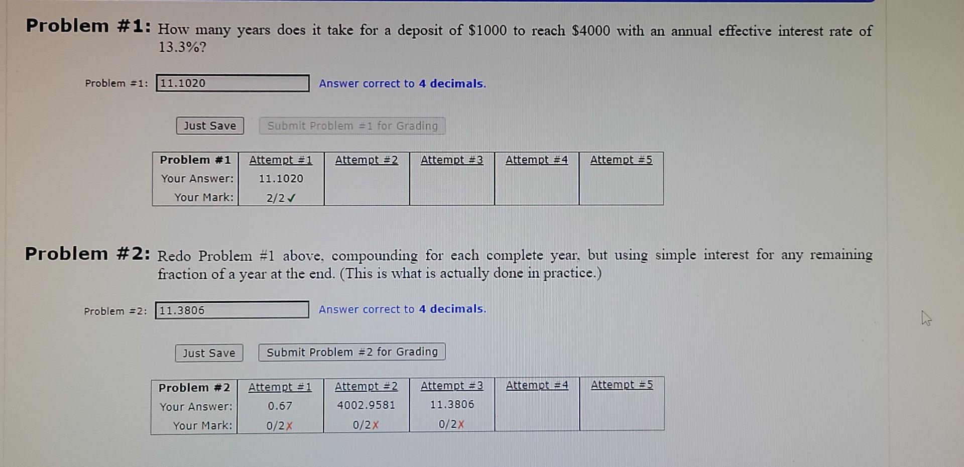 Solved Problem \#1: How many years does it take for a | Chegg.com