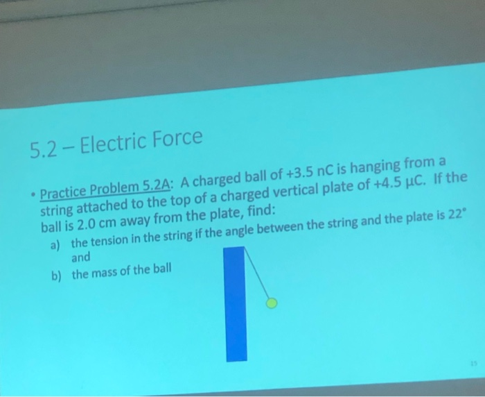 Solved 5.2 - Electric Force • Practice Problem 5.2A: A | Chegg.com