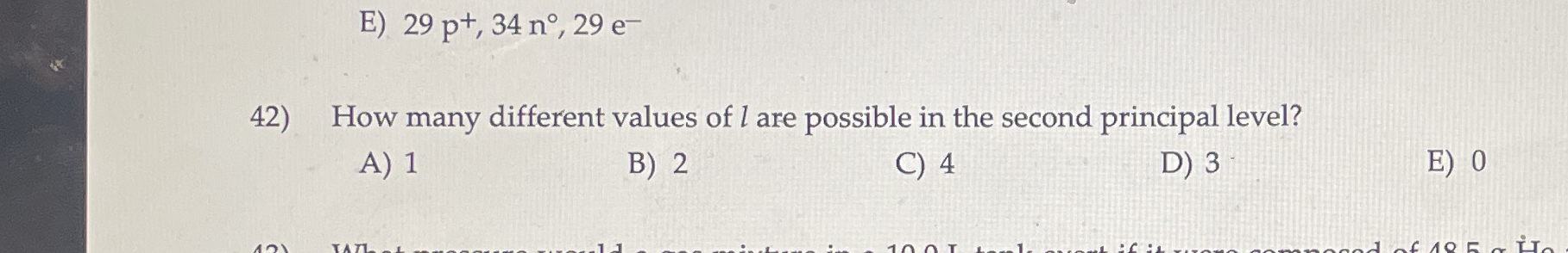 Solved How many different values of l ﻿are possible in the | Chegg.com