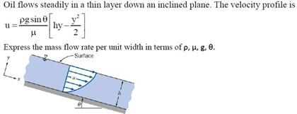 Solved Oil flows steadily in a thin layer down an inclined | Chegg.com