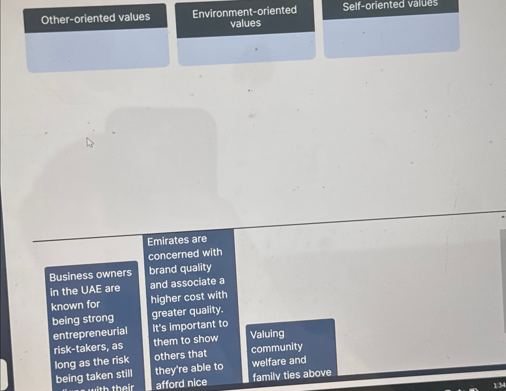 Solved Other-oriented | Chegg.com