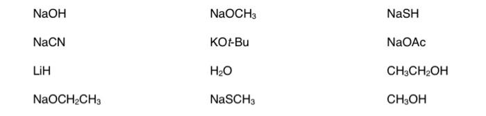 Solved Classify as:a. good nucleophile / strong baseb. good | Chegg.com