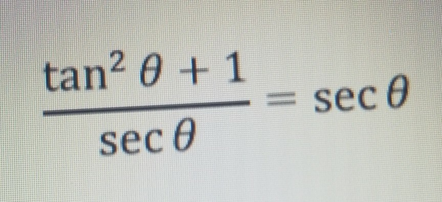 Solved sin 20 = 2 tan @ 1 + tan20 tan2 0 + 1 - = seco sece | Chegg.com
