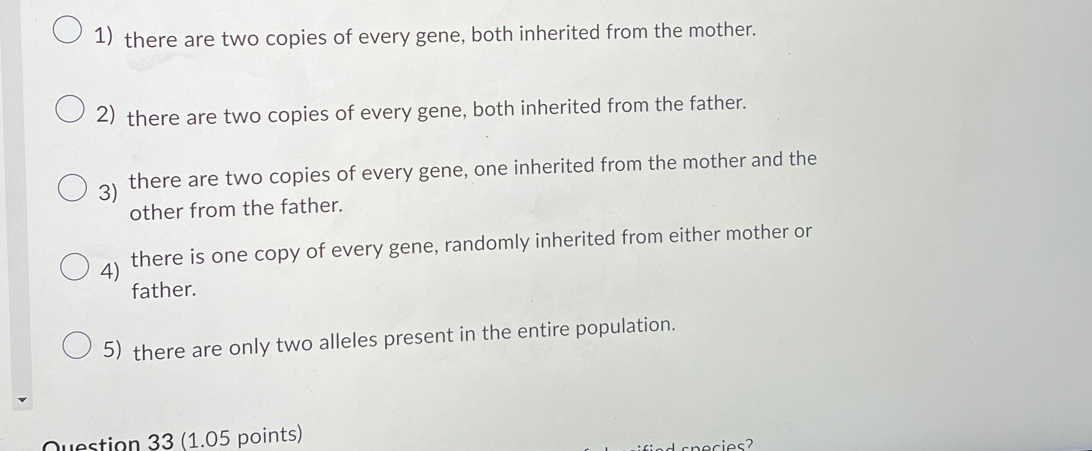Solved there are two copies of every gene, both inherited | Chegg.com